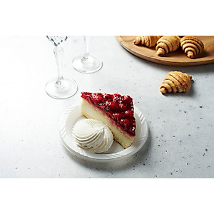 Munfix 200 White Plastic Plates Set - 6 Inch Plastic Dessert Plates, Disposable Plates Bulk Pack, Party Plates for BBQ, Picnic, Parties, Travel and Events, Microwavable Recyclable