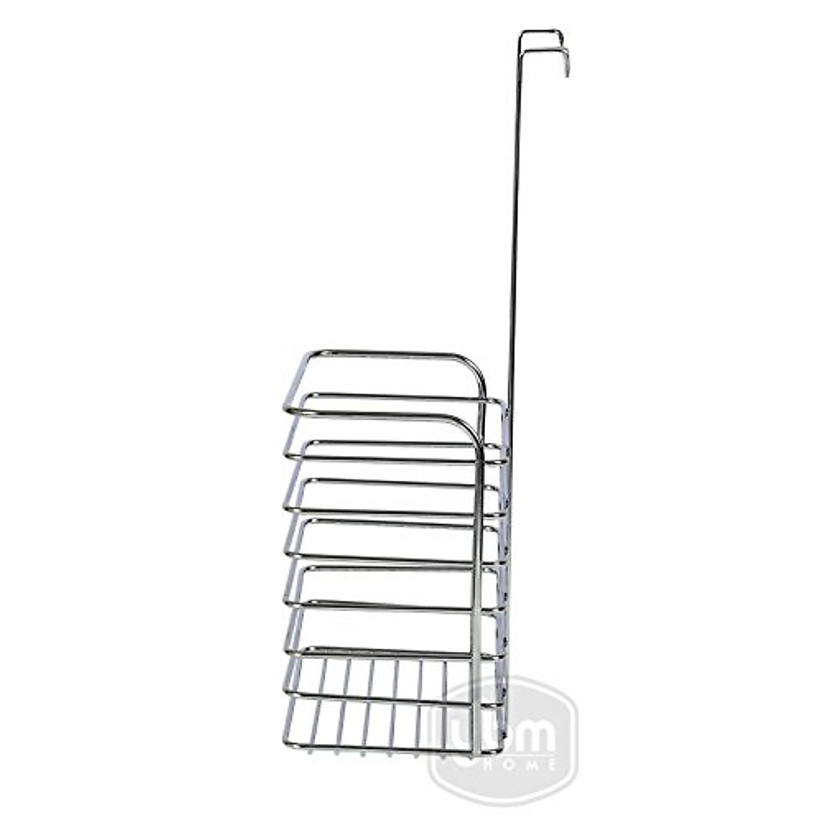 YBM HOME Multipurpose Over The Door Storage Basket Caddy - Works as a Kitchen Cabinet Organizer, Wine Holder, Bathroom Shower Caddy Tray, Storage Bags, Cleaning Supplies, 2-Pack Chrome 2217