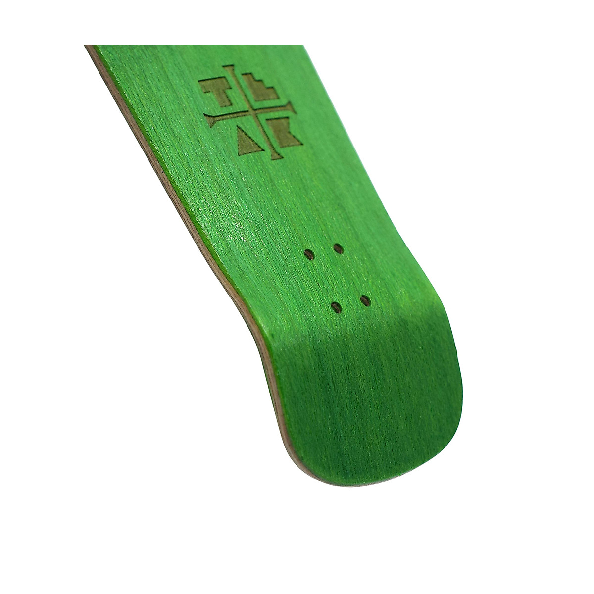 Teak Tuning Wooden Fingerboard Carlsbad Cruiser Deck, Ghillie Green - 34mm x 100mm - Handmade, Pro Shape & Size - Five Plies Wood Veneer - Includes Prolific Foam Tape