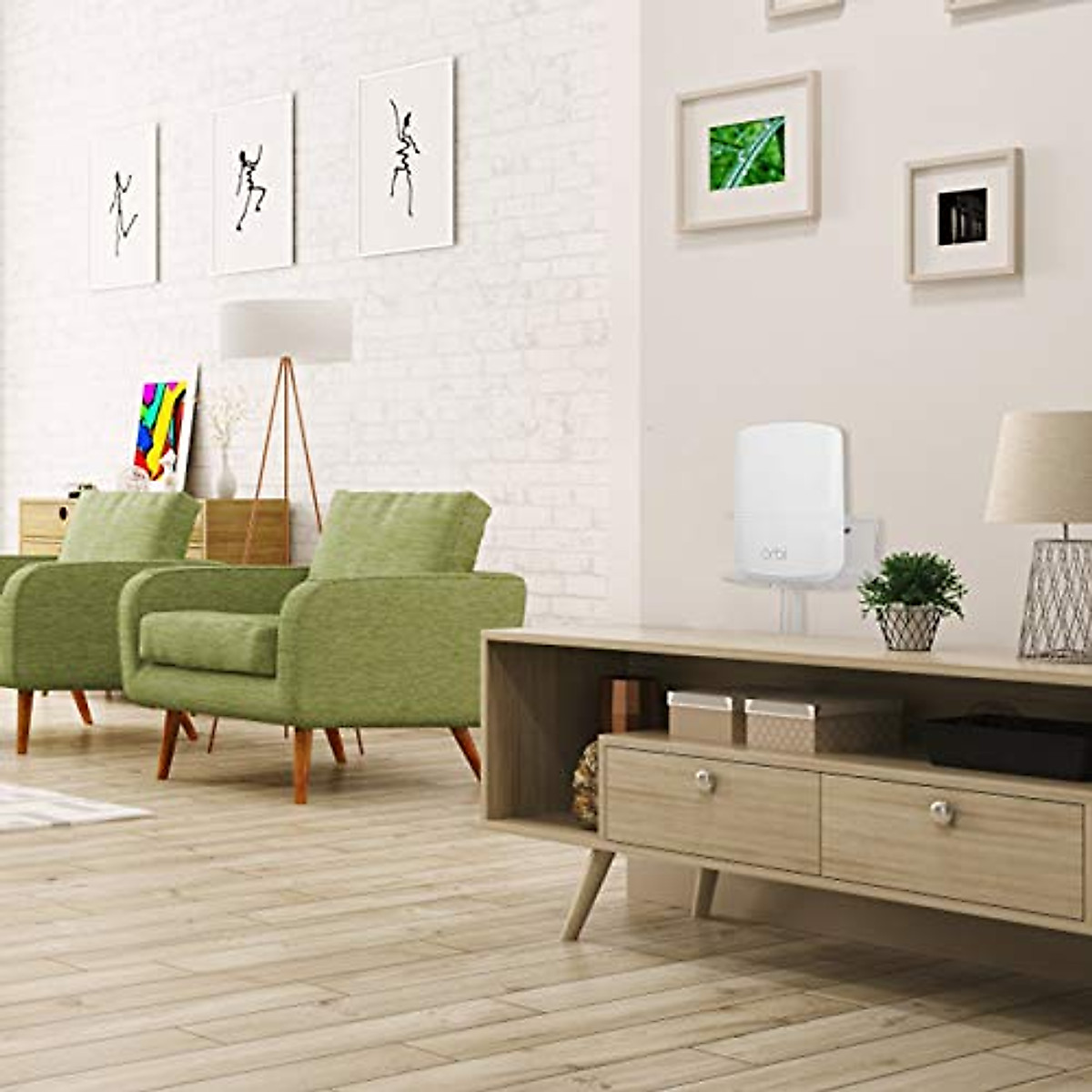 Acrylic Wall Mount Holder for NETGEAR Orbi Larger Whole Home Dual Band Mesh WiFi 6 System (RBK351)(RBK352)(RBK353)(AX1800) - Bracket Hanger Stand Holder for Orbi Larger WiFi 6 by TIUIHU (2-Pack)