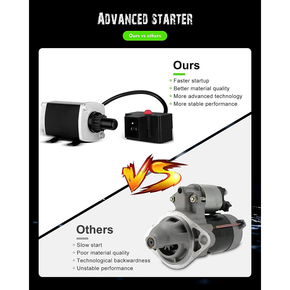 SCITOO Tecumseh Starter 33329, 33329C, 33329D, 33329E, 37000 for Snowblower and Snow Thrower 5898N