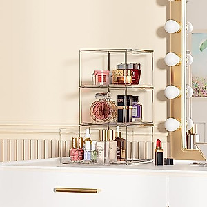 Vtopmart 25 PCS Clear Plastic Drawer Organizers and 2 Pack Stackable Makeup Organizer Storage Drawers