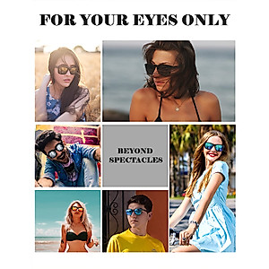 KALIYADI Sunglasses Men Polarized Sun glasses for Mens Womens Classic Matte Black Frame UV Protection 3pack(Grey/Ice Blue/Green)