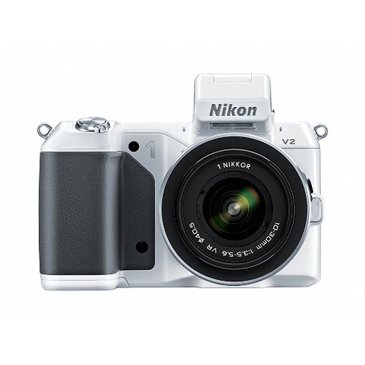 Nikon 1 V2 14.2 MP HD Digital Camera with 10-30mm & 30-110 VR 1 NIKKOR Lens (White)