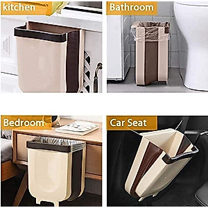 Kitchen Garbage can fold-able Trash can Made of Sturdy Washable Plastic,Non-Toxic and eco-Friendly.Waste Basket for Kitchen Bathroom Bedroom, Automobile, RV or Commercial Trucks