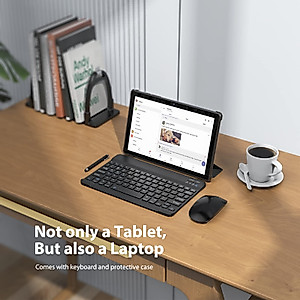YOTOPT Android 12 Tablet, 10 inch Tablets 4GB RAM, 64GB ROM 1TB Expand, 8000mAh Battery Android Tablet IPS HD Touch Screen, Dual Camera, Bluetooth, Parent Control, WiFi Tablet, Gray