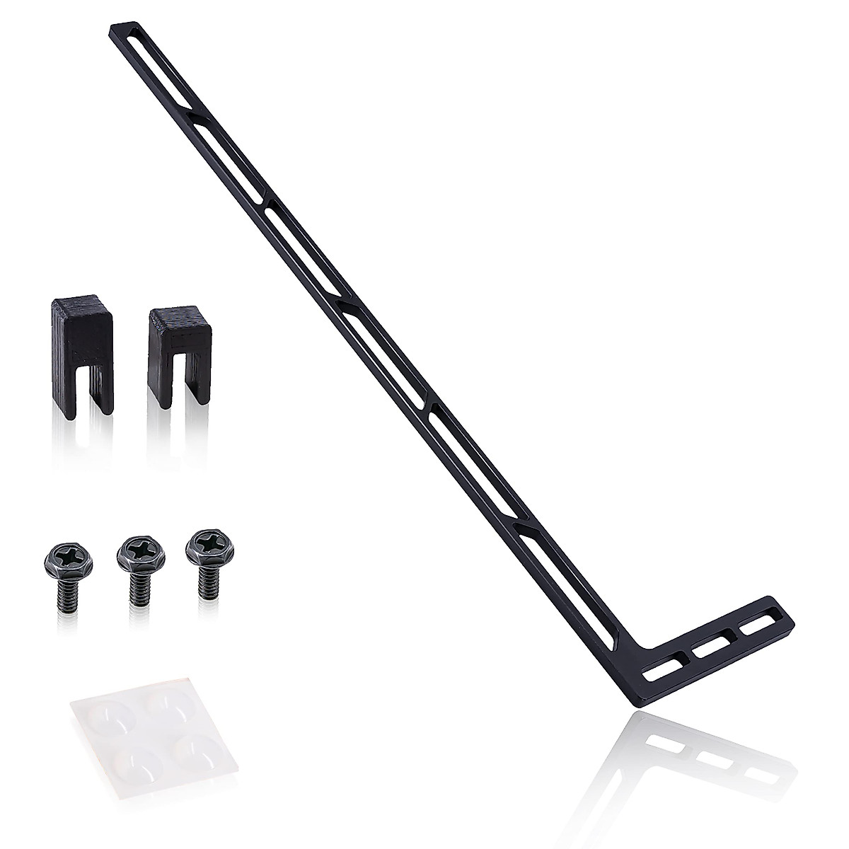 Fstop Labs CloverTale Graphics Card GPU Brace Support, Video Card Sag Holder Bracket, Anodized Aerospace Aluminum (Upgraded Version Black)