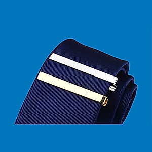 Men Metal Silver Tone Simple Necktie Tie Bar Clasp Clip (Sliver)