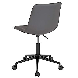 Flash Furniture Siena Home and Office Task Chair in Gray LeatherSoft