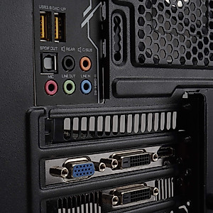 Akasa Steel Vented PCI Slot Cover Bracket | Full Profile Expansion Slot Cover Plate | PC Blanking Plate | Included Screws | 2 pack | Black | AK-MX302