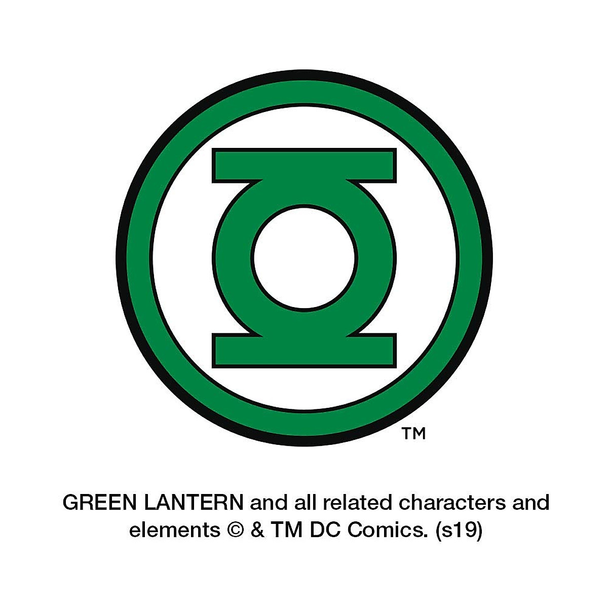 GRAPHICS & MORE Green Lantern Logo Silver Plated Adjustable Novelty Ring