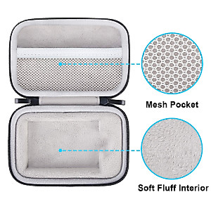 Lacdo Hard Carrying Case for Samsung T7 Shield / T7 / T7 Touch Portable Solid State Drives 500GB 1TB 2TB 4TB USB 3.2 External SSD Hard EVA Shockproof Storage Travel Bag, Black+Gray