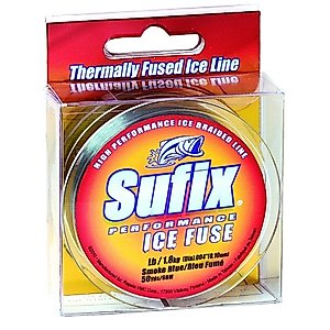 Sufix Performance Ice Fuse Fishing Line, Smoke Blue, 6-Pound