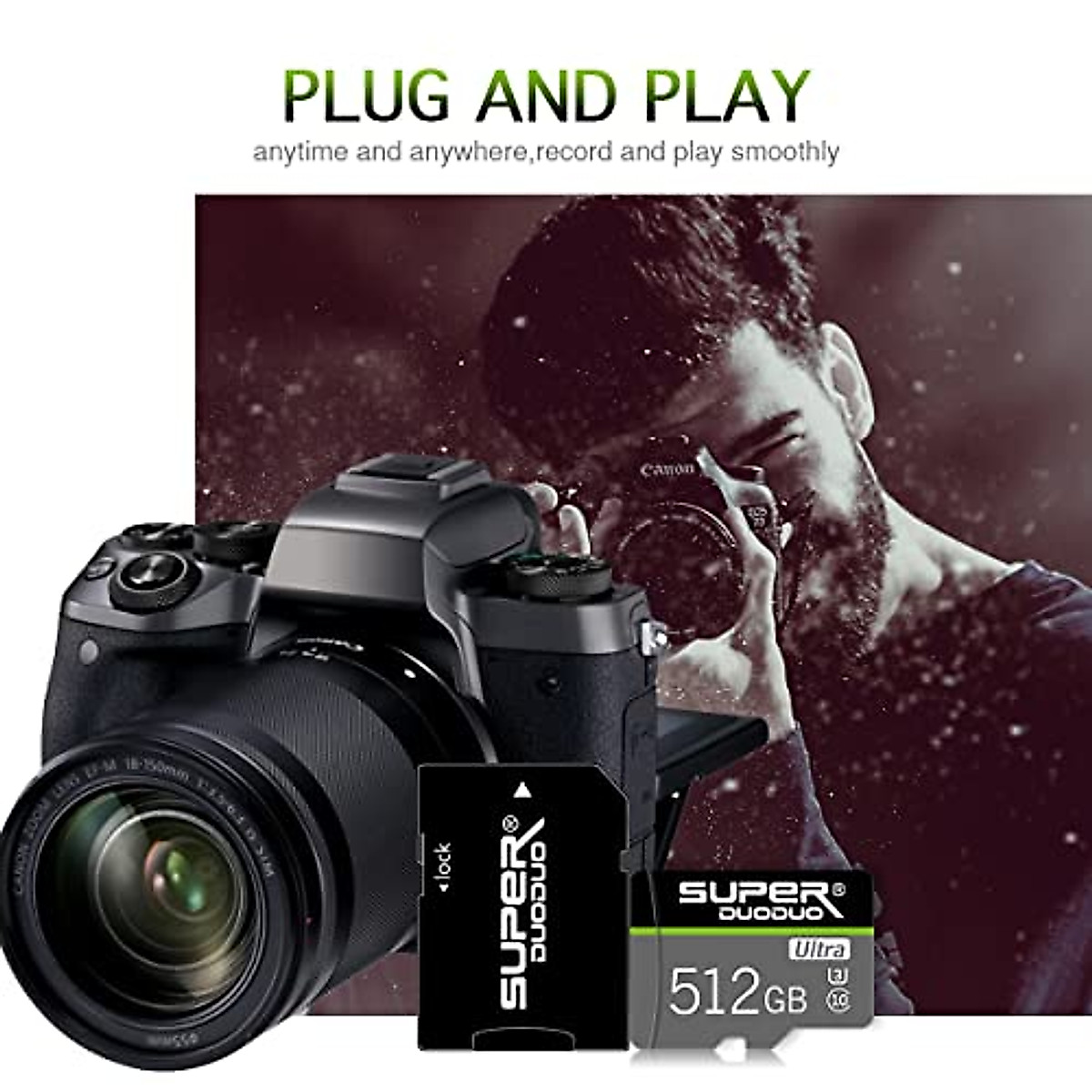 512GB Micro SD Card Memory Card Class 10 High Speed Flash Card for Smartphone/Computer/Camera/Portable Gaming Devices/Dash Cam(512GB)