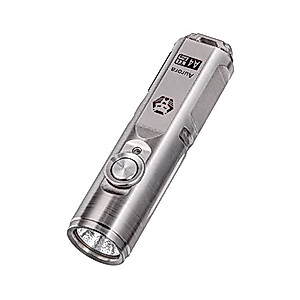 RovyVon A4 Pro Titanium Keychain Flashlight, Super Bright 650 Lumens Titanium Flashlight Powered by Rechargeable Battery, Premium EDC Flashlight for Household, Outdoor, and Festivals
