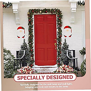GANAZONO Christmas Lamp Shade Outdoor Light Covers Santa Lampsahde Christmas Porch Light Covers Porch Shades Christmas Ornaments Light Covers for Light Fixtures Holiday Lights Wall Eva