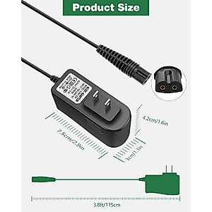 Replacement Braun Shaver Charger, 12V Power Cord for Braun Series 7 9 3 5 1 Electric Razor Trimmer, JOVNO Adapter for 3040s 790cc 7865cc 9330s 340s 9385cc 720 760cc 720s-4 9090cc 5018s 7020s 9095cc