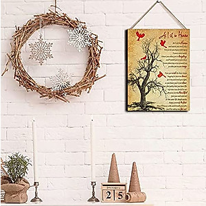 As I Sit In Heaven And Watch You Everyday Yard Garden Cardinalis Wooden Board Hanging Living Room Wall Decor Retro Home Bar Restaurant Men Cave Thanksgiving Gift 8x12 Inches