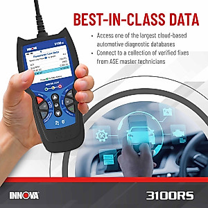 INNOVA 3100RS, OBD2 Scanner, ABS SRS Airbag Scan Tool with Airbag Light & Oil Light Reset, Stream Graph & Record Live Data, Get Suggested Repair & Parts on iPhone or Android