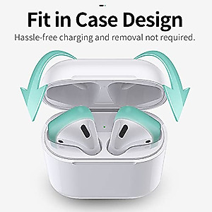 [7 Pairs] Loirtlluy 2021 Upgraded Airpods 2 & 1 Ear Tips Cover, Liquid Silicone Airpods Earbuds Covers [Fit in The Charging Case], Anti-Slip Protective Accessories Compatible with Airpods 2 & 1