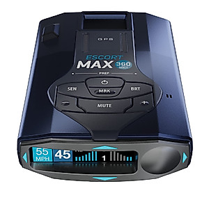 Escort MAX 360 MKII Radar Detector with EZ Mag Mount - Exceptional Range, True 360¬∞ Awareness, AutoLearn Intelligence Rejects False Alerts, Sleek Magnetic Mount for Escort Models