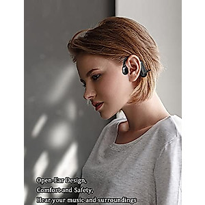 Bone Conduction Bluetooth Open-Ear Headphones -Sweat Resistant Wireless Headphones for Exercise and Running
