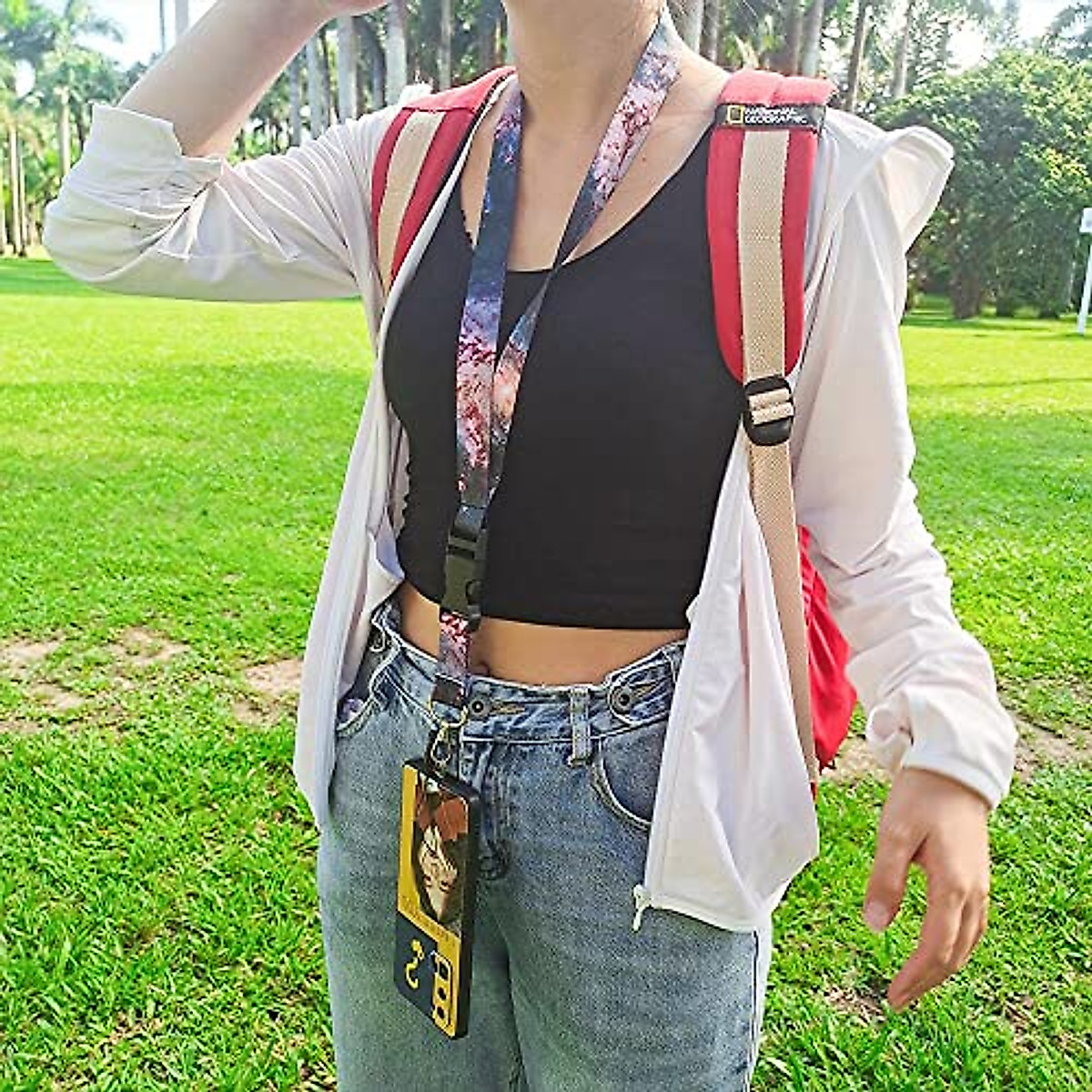 FGY Cell Phone Lanyard for Around Neck, 3 Pieces Starry Sky Neck Strap with 6 Clear Tether Tabs, Detachable Neck Strap Lanyard for Phone with Release Buckle for Men Women Teen, Fit for Most Smartphone