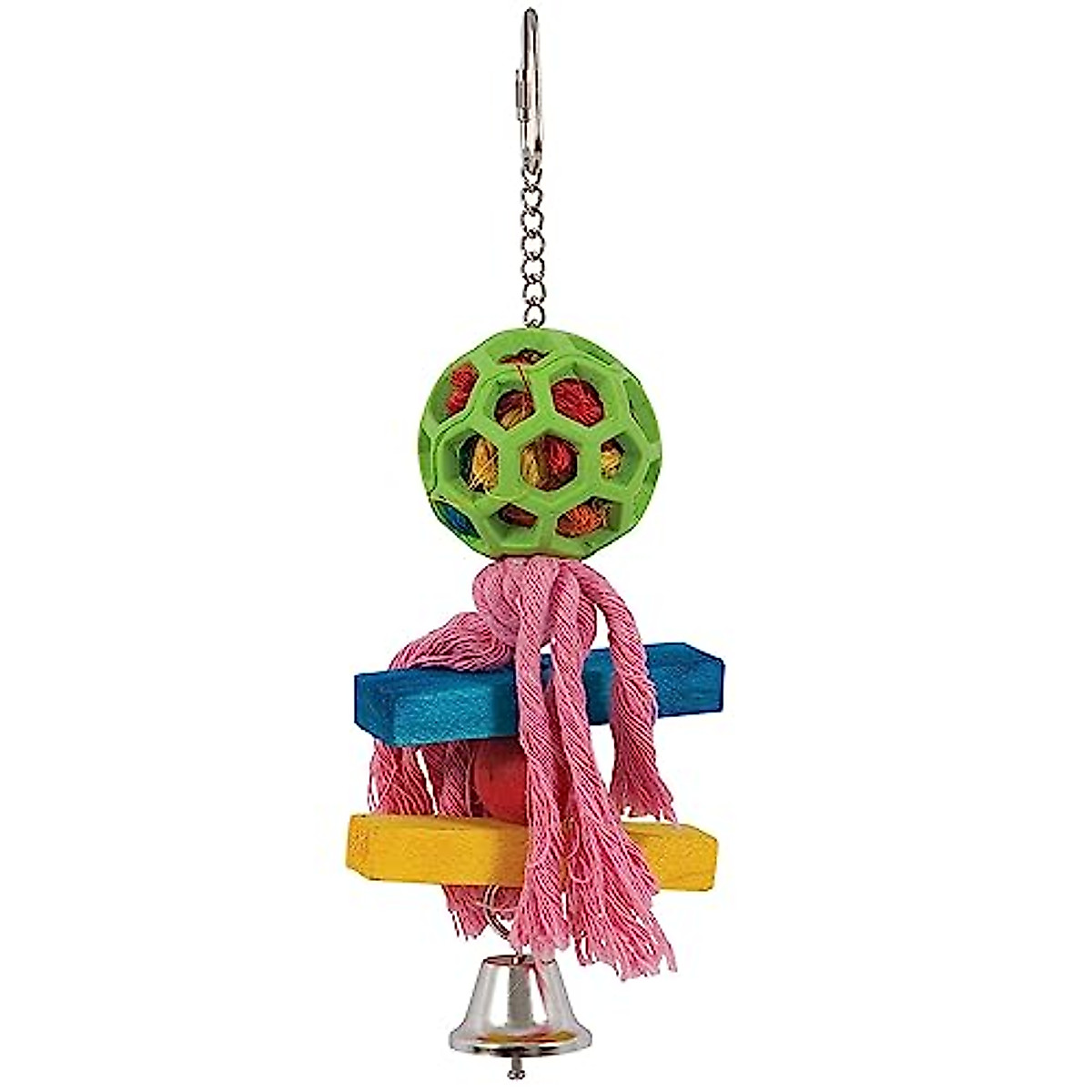JW Pet Company HOL-ee Roller Pom Pom Bird Toy,Multi,One Size,31012