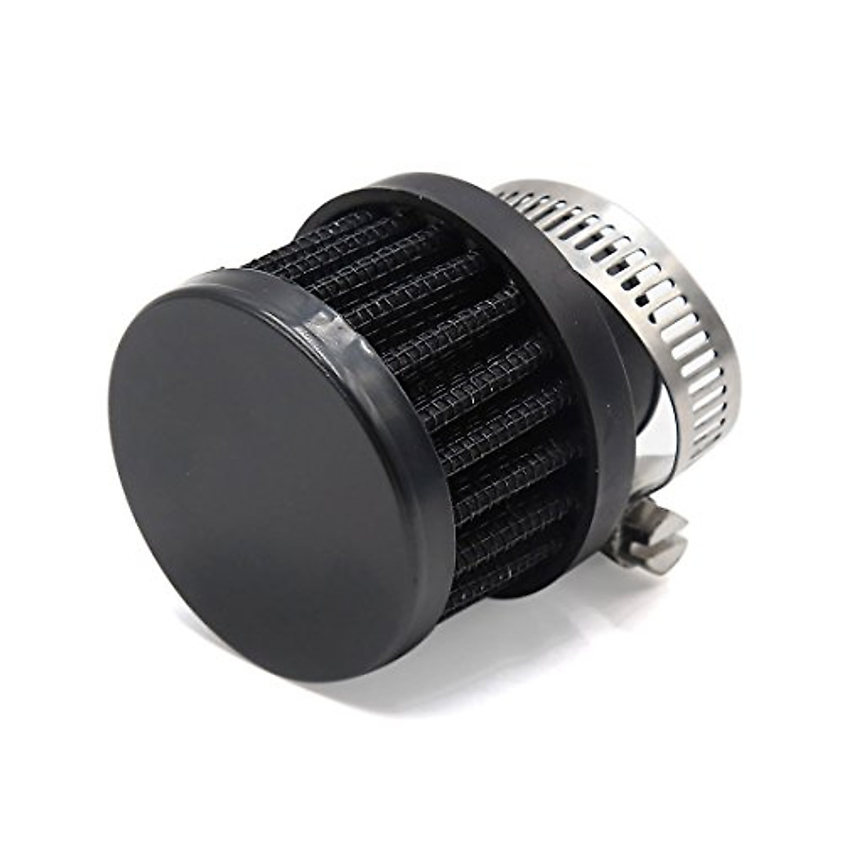 uxcell Black 25mm Inlet Dia Car Vehicle Air Intake Filter Cleaner w Adjustable Clamp