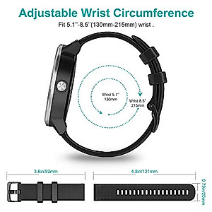 TUSITA Quick Release Watch Band 20mm Replacement for Garmin Vivoactive 3 Music,Venu Sq,Vivomove HR, Approach S40, Forerunner 245,Galaxy Watch 4 Classic 42mm, Amazfit GTS 2 2e Mini, Bip U, Ticwatch E3