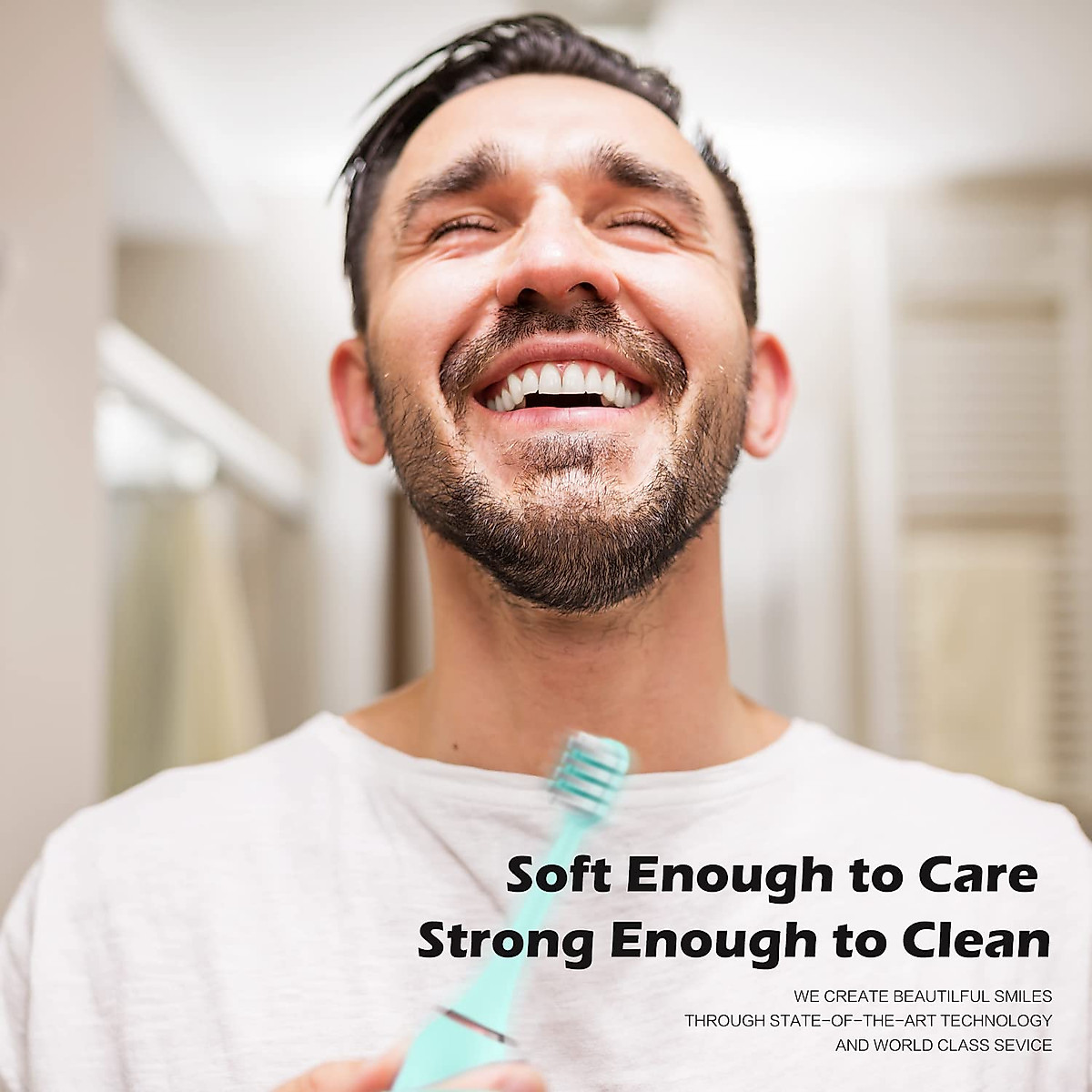 BeastRose Ultrasonic Electric Toothbrushes 5 Modes 5 Brush Heads USB Fast Charge Powered Toothbrush for Adults & Kids (Green)