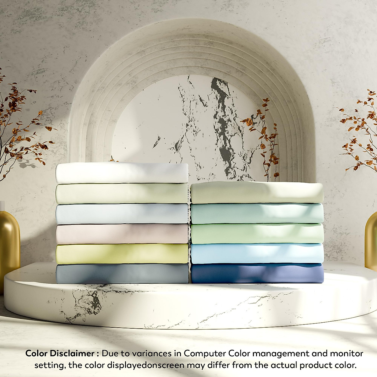 SUPREME ELEGANCE Bed Sheets, 400TC Twin Snow Sheet Set, 100% Cotton Bed Sheets, Back to School College Essentials, Skin Friendly Hotel Luxury Bedding Set with Deep Pocket, Percale Cooling Sheets