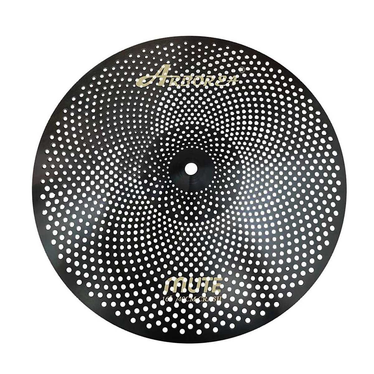 Arborea Low Volume Cymbal Pack Black 14"hi-hat+16"crash+18"crash+20"ride 5 Pieces Practice Mute Cymbal Set for Drums