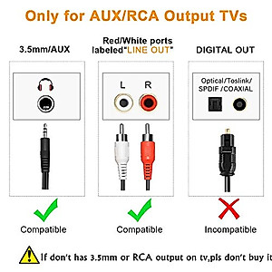 Bluetooth Transmitter for TV PC, (3.5mm, RCA, Computer USB Digital Audio) Dual Link Wireless Audio Adapter for Headphones, Low Latency, USB Power Supply