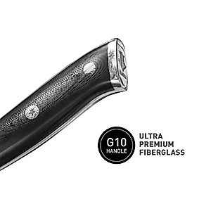 KANKA Grill 5" Utilility Kitchen Knife - Professional German Stainless Steel With Premium Fiberglass Handle, Razor Sharp, 4 ounces