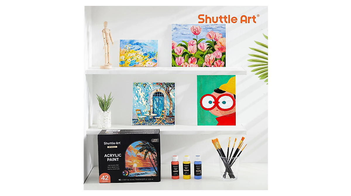 Shuttle Art Acrylic Paint Set - 42 Vibrant Colors