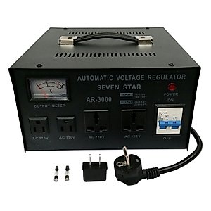 SEVENSTAR AR 3000 3000-Watt Heavy Duty Voltage Regulator/Stabilizer with Built-in Voltage Transformer