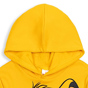 Disney Lion King Simba Toddler Boys Fleece Pullover Hoodie and Pants Outfit Set Yellow/Black 5T