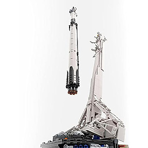 1:110 Scale Falcon 9 Rocket Building Block Toy, Collection, Decoration, Educational Toy, The Best Gift for Aviation Fans (1298 Pieces)