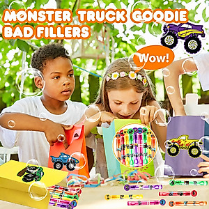 24PCS Building Block DIY Bubble Wands Party Favors 96PCS Stickers for Kids Goodie Bag Fillers Pinata Stuffers Mini Bubble Bulk Birthday Party Supplies Toys Gifts Class Prizes Toddlers Boys