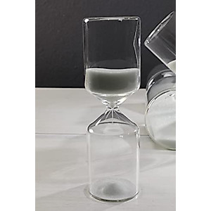 WONDROUS' DECO 60 Minutes Hourglass Sand Timer, Large 10 Inch Glass Sand Clock for Home, Kitchen, Office Desk Decoration, Valentine’s Day Gift, White-60min