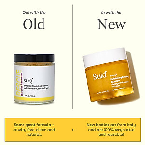 Face Scrub Exfoliating Face Wash – Suki Skincare Exfoliate Foaming Cleanser Natural Face Wash, Deep Pore Cleaner Microdermabrasion Facial Scrub, Colloidal Oat & Raw Sugar Scrub Face Exfoliator 3.38 oz