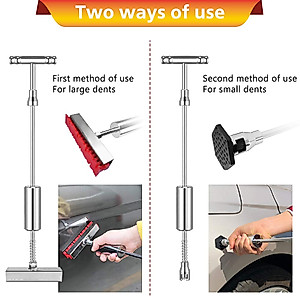 YOOHE Dent Puller Kit - 53pcs Paintless Dent Repair Kit with Slide Hammer T-Bar Dent Puller and Adjustable Gold Dent Lifter Puller for Car Hail Damage Dent & Ding Remover