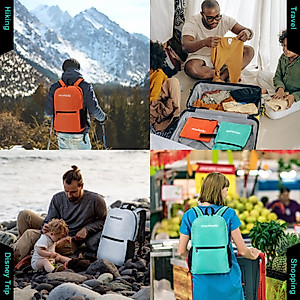 WOOMADA 17L Lightweight Packable Backpack Travel Hiking Daypack Foldable Small Backpack Water Resistant Bag for Men Women