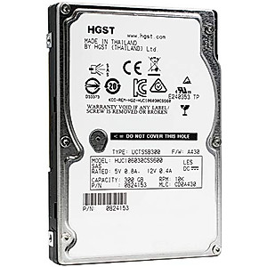HGST Ultrastar C10K600 | HUC106030CSS600 | 0B24153 | 300GB 10K RPM SAS 6.0Gb/s 64MB Cache | 2.5" SFF | 512n | Enterprise Hard Disk Drive (Certified Refurbished)