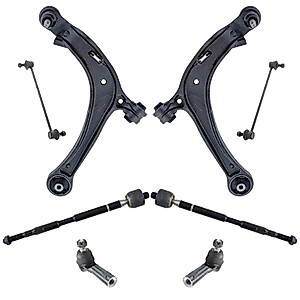 TRQ 8 Piece Steering & Suspension Kit Control Arms Tie Rods Sway Bar Links Compatible with 2011-2013 Honda Odyssey