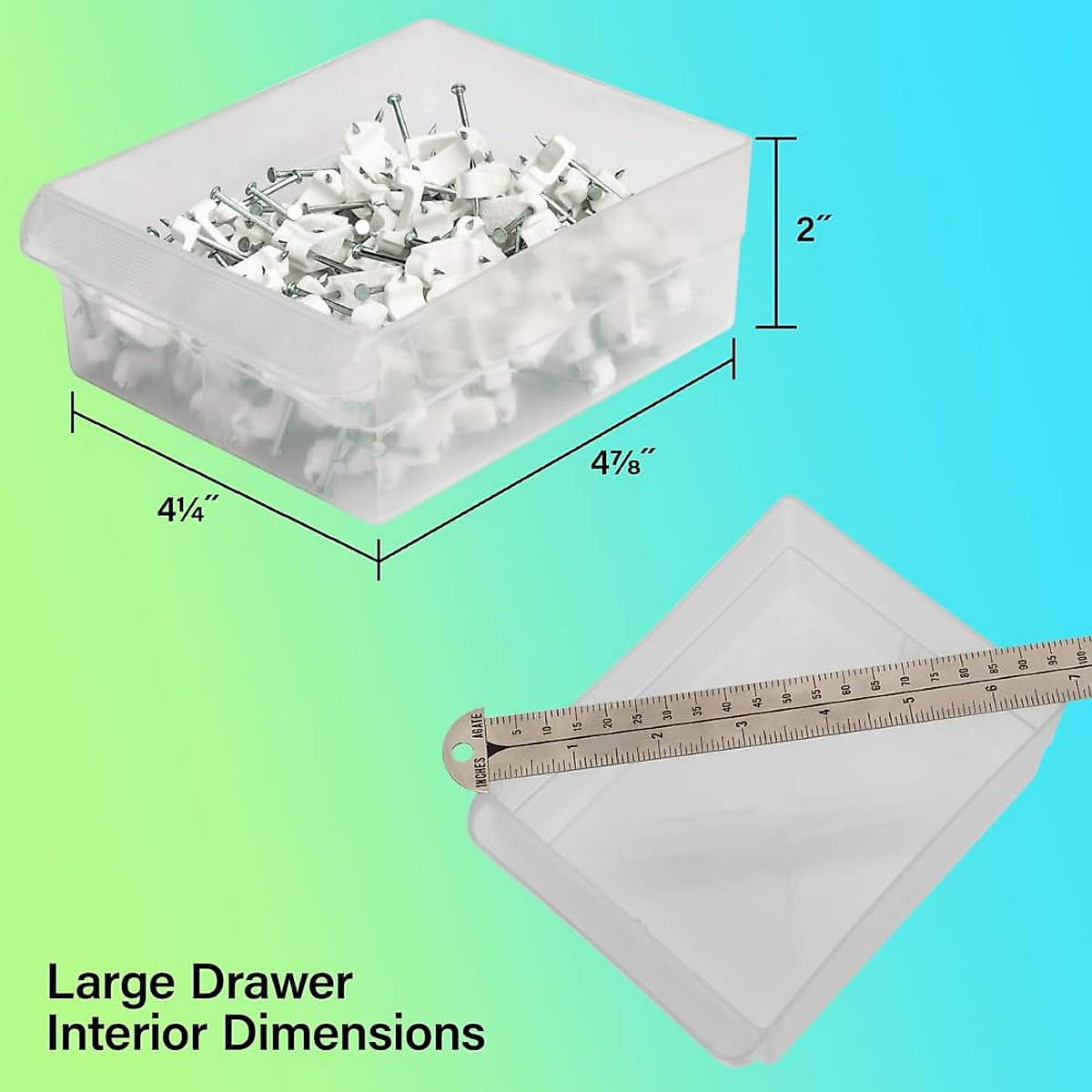 Akro-Mils 10124, 24 Drawer Plastic Parts Storage Hardware and Craft Cabinet, 20-Inch W x 6-Inch D x 16-Inch H, Black