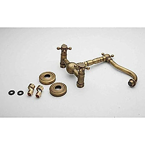 NZDY Faucet Kitchen Faucet Kitchen Faucet 360 Rotating Kitchen Hot and Cold Tap Antique Bathroom Mixer Tap