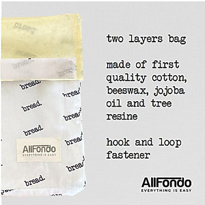 Beeswax Bags for Bread | XL Cotton Bread Bags for Sourdough | Reusable Sourdough Bread Bag | Beeswax Bread Bags for Sourdough | Beeswax Bread Bag | Storage Sourdough Accessories