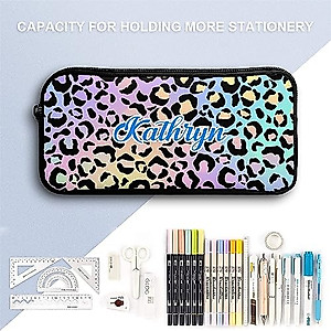 Sanley Personalized Leopard Print Backpack Set with Name 3-in-1 Backpack Set with Lunch Bag Pencil Case Custom Cute Leopard Backpack Set Large Capacity Backpack,Style 11